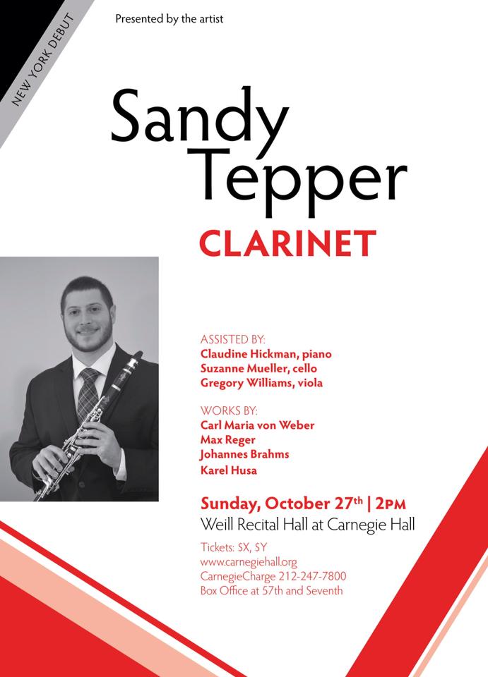 Sandy Tepper to Make His New York Debut at Weill Recital Hall at Carnegie Hall on October 27th